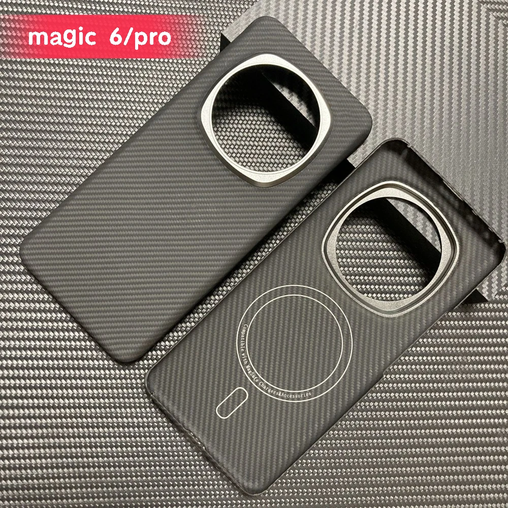 For Honor Magic 6 Aramid Fiber Mobile Phone Case Carbon Fiber 600D Fine ...