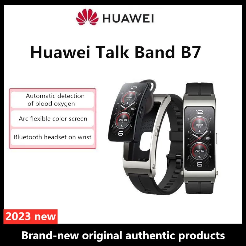 New original Huawei talk band B7 smart bracelet Bluetooth headset heart ...