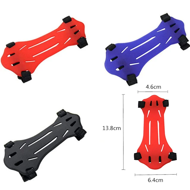 Rubber Archery Arm Guard Gear Two Adjustable Tab Recurve Bow Shooting ...