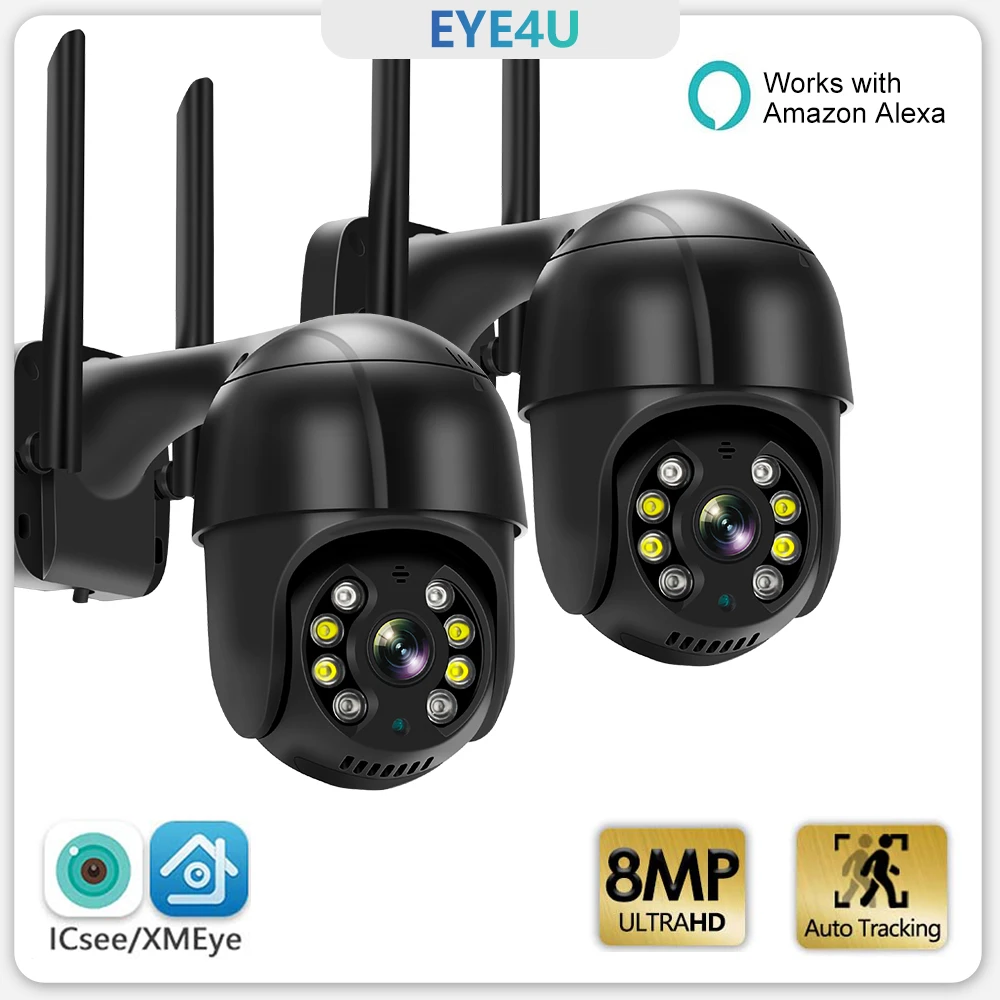 1/2PCS 4K 8MP WiFi Camera Wireless 1080P HD Video Surveillance Outdoor ...