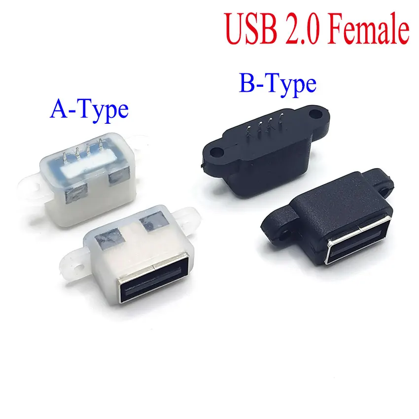 5PCS-Waterproof-USB-2-0-Charging-Data-Tail-Plug-in-USB-Built-in ...