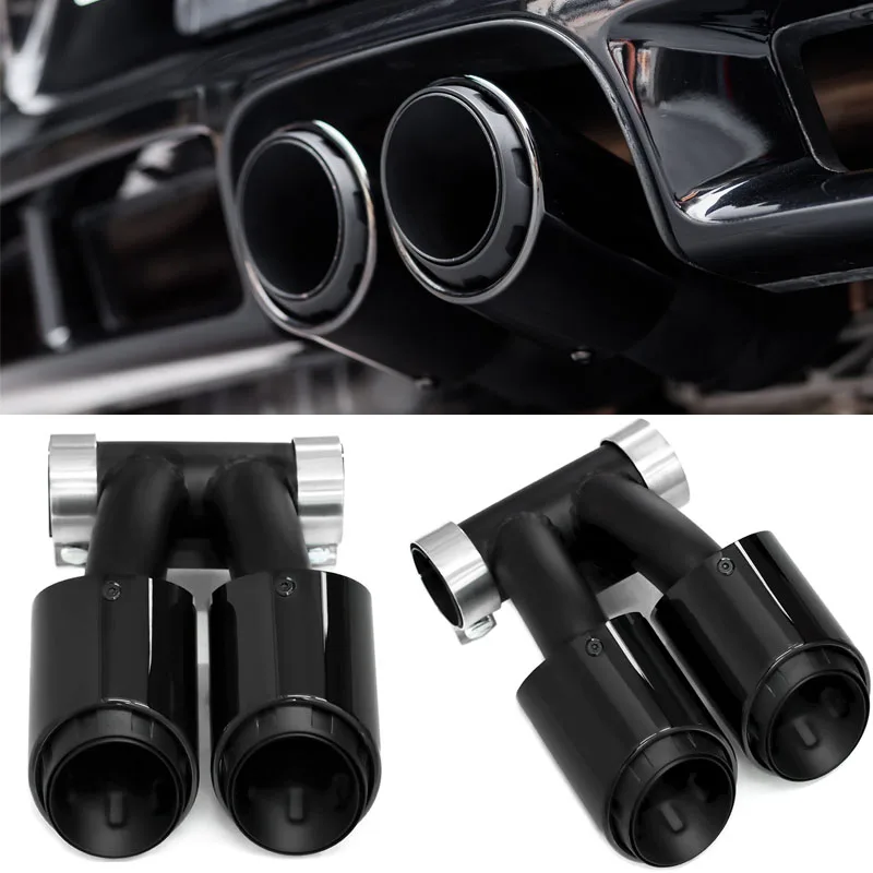 1 PCS Dual Car Exhaust Tip For Porsche 718 Cayman Boxster 982 981 987 ...