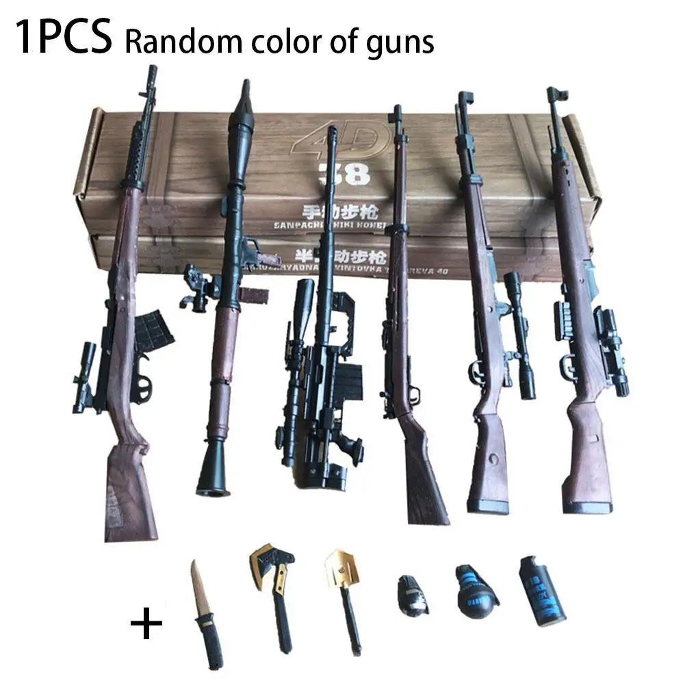 1Pc Mystery Random Style 4D Assembly Military Weapon Model Scale Toys 12 M200 Rpg Svt 40 Figure ...