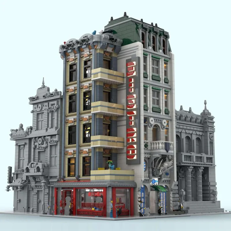 3984-PCS-Modular-Tower-Corner-MOC-City-Street-View-DIY-Bricks-Modern ...