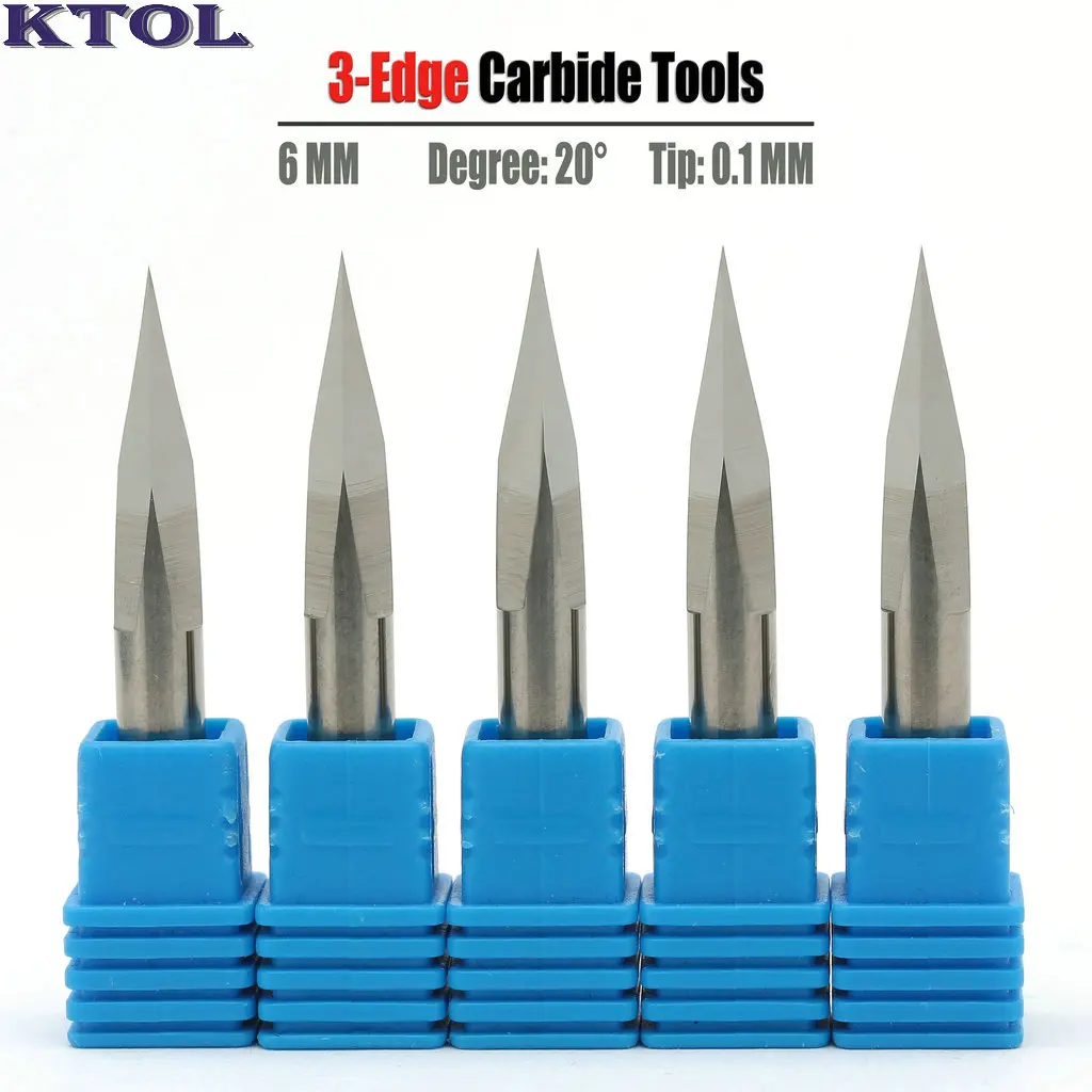 20-Angle-6x-0-1mm-3-Face-Metal-Engraving-Tool-CNC-Router-Carving-Bit ...