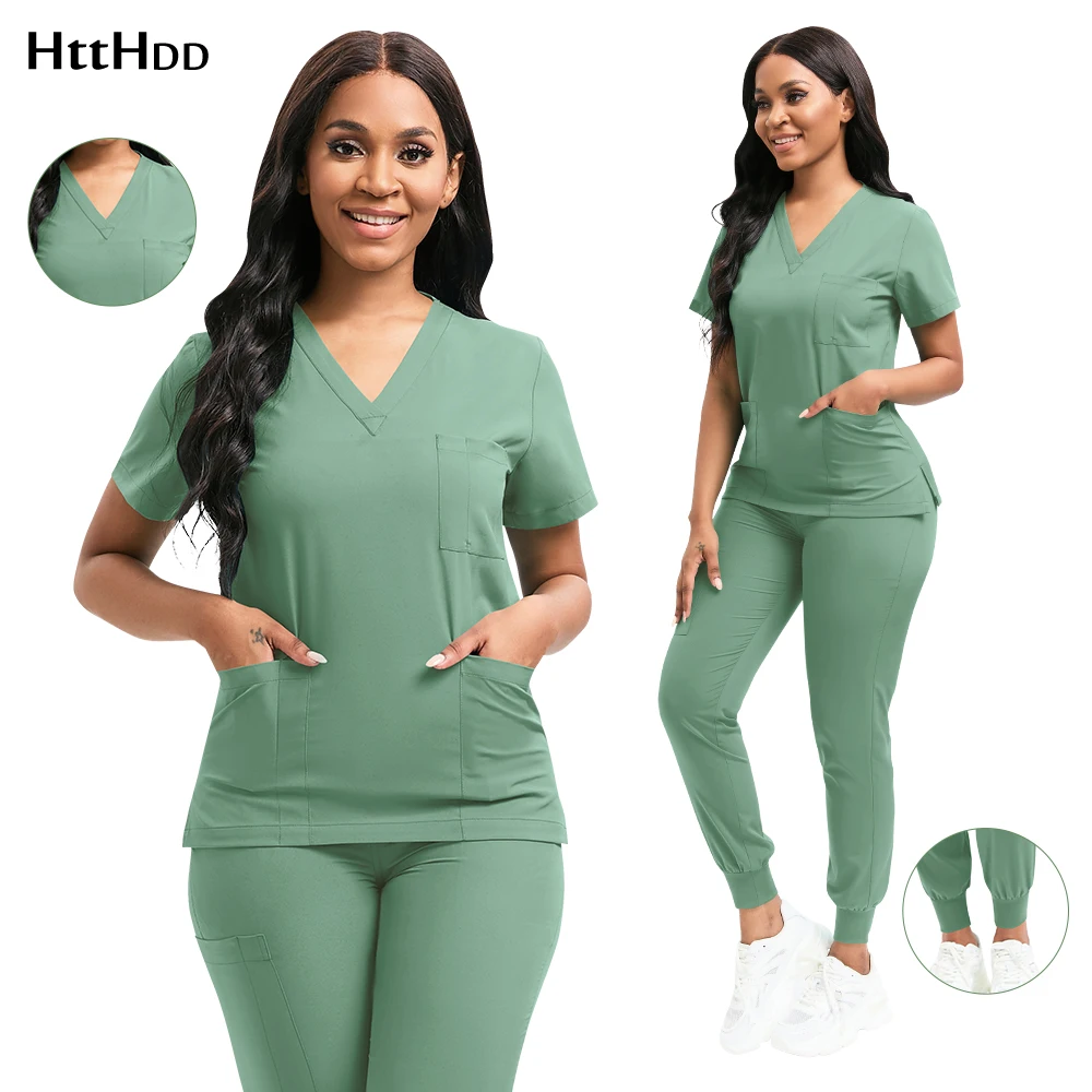 New-Nurse-Uniform-for-Women-Nursing-Solid-Surgical-Gown-High-quality ...