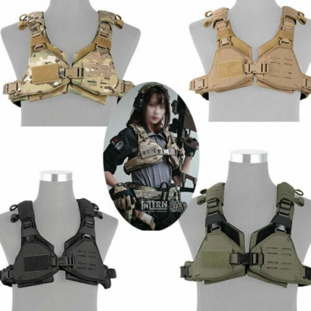 Sexy Women Tactical Vest Bikini Chest Outdoor Paintball Molle Rig Quick ...