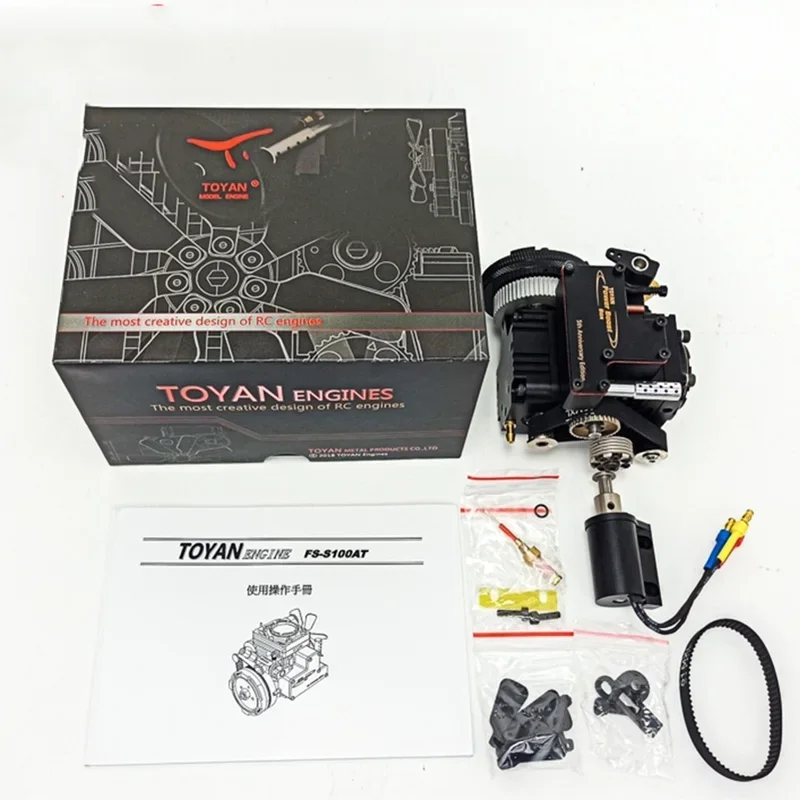 TOYAN FS-S100AT Mini Engine Model Single Cylinder Four Stroke Methanol ...