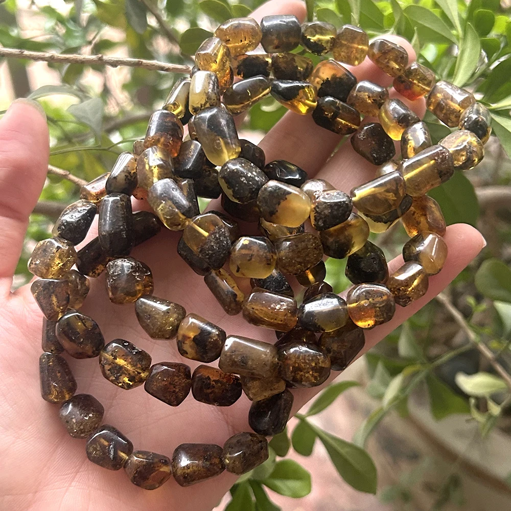Natrural Genuine Baltic Amber Nuggets Beads Bracelet 8mm-13mm,Fashion ...