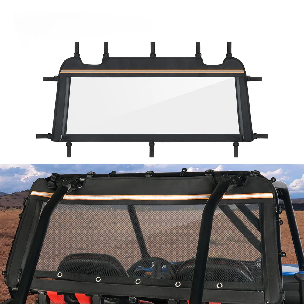 UTV-PVC-Rear-Soft-Window-Windshield-Nets-Side-Panel-Guard-for-Polaris ...