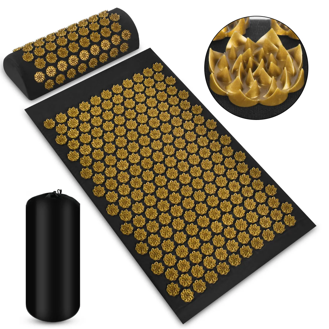 Lotus Spike Acupressure Mat Massage Yoga Mats | Massager Cushion Mats ...