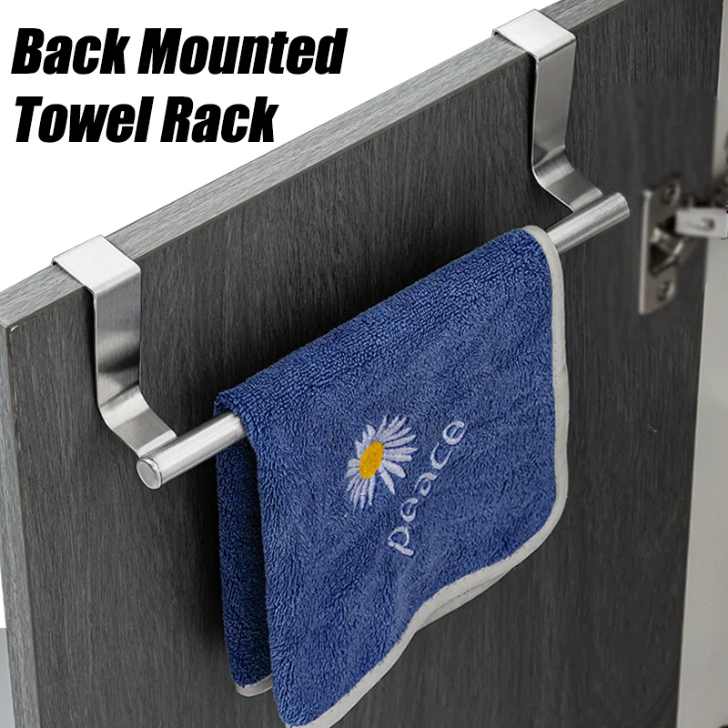 Stainless-Steel-Towel-Rack-Wall-Mounted-Towel-Holder-Bathroom-Kitchen ...
