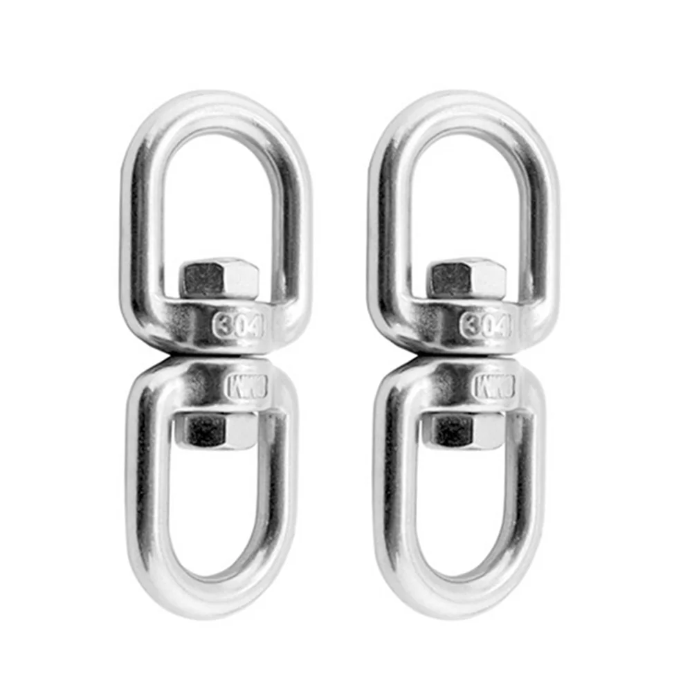 2Pc Double Ended Swivel Eye Hook 304 Stainless Steel Rotation Buckle ...