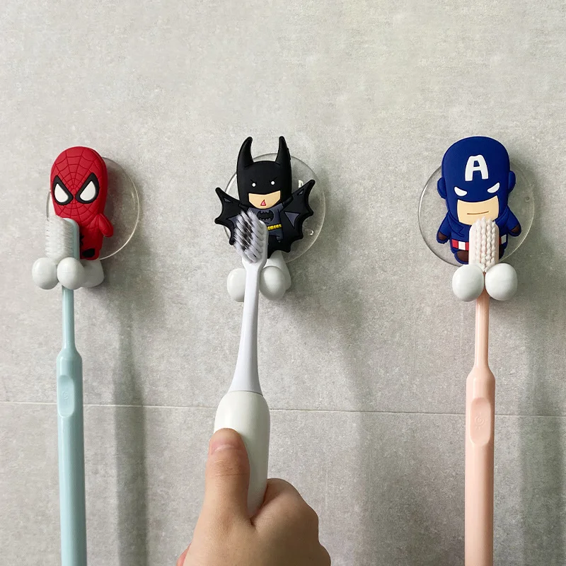 Batman-Superman-Superhero-Toothbrush-Holder-Suction-Cup-Hook-Cartoon ...
