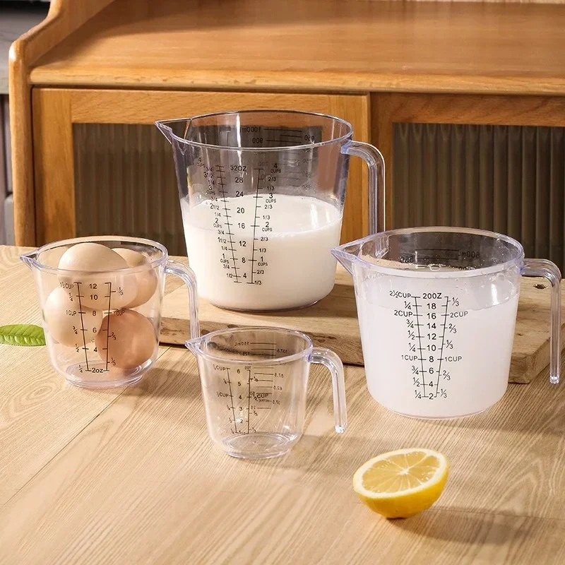 150/300/600/1000ml Transparent Measuring Cup with Scale and Handle ...