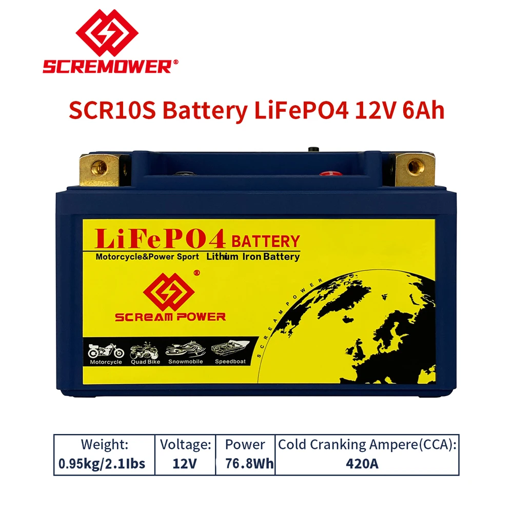 10S Lithium Motorcycle Battery 12.8V 6Ah 420CCA Battery for ATV ...