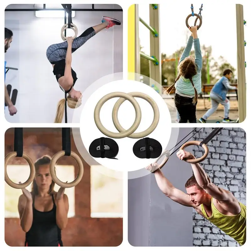 Gym Rings For Men Non-slip Fitness Rings Home Fitness Equipment Sturdy ...