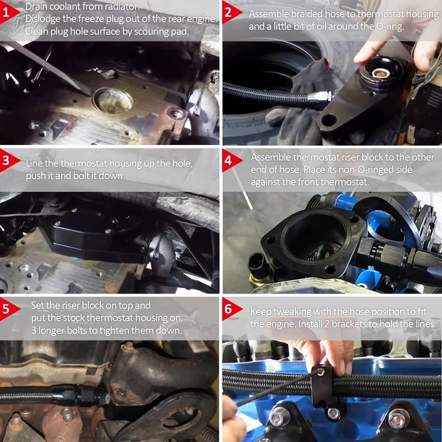 Coolant Bypass Kit With Nylon Braided Hose Perfectly, 48% OFF