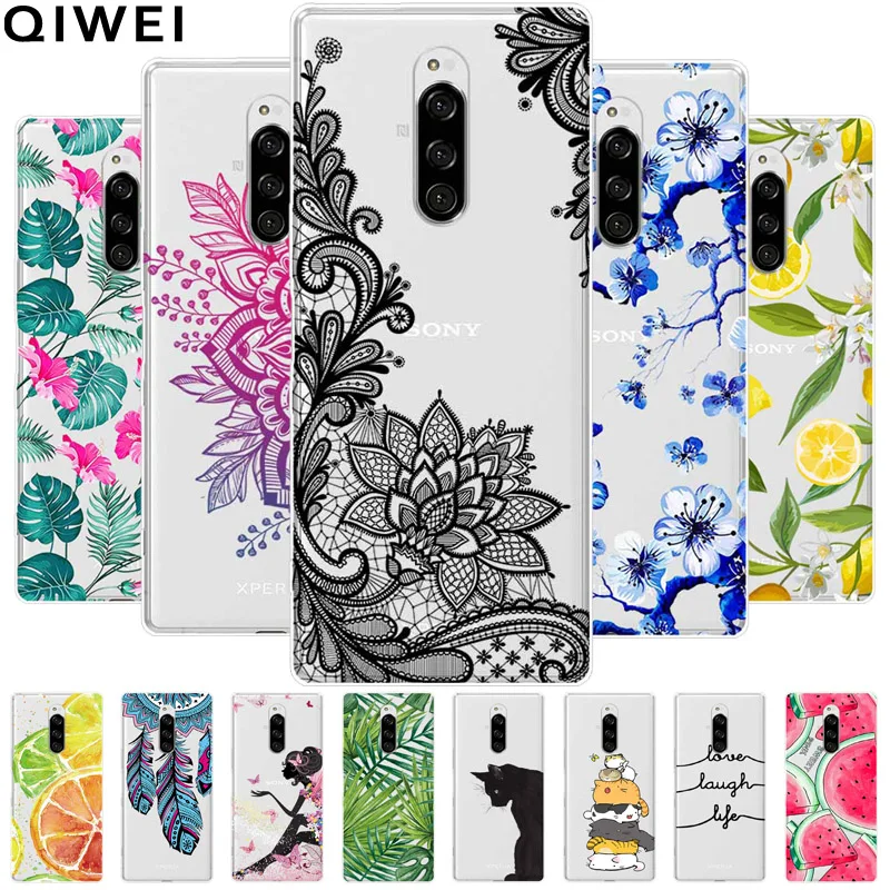 For Sony Xperia 1 Case 6.5'' J9150 Clear TPU Soft Cute Silicone ...