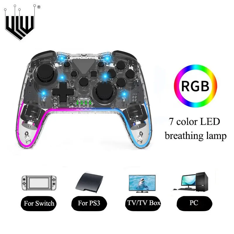 YLW-NS015 Gamepad sem fio, controlador Bluetooth, 6 eixos, joystick de ...