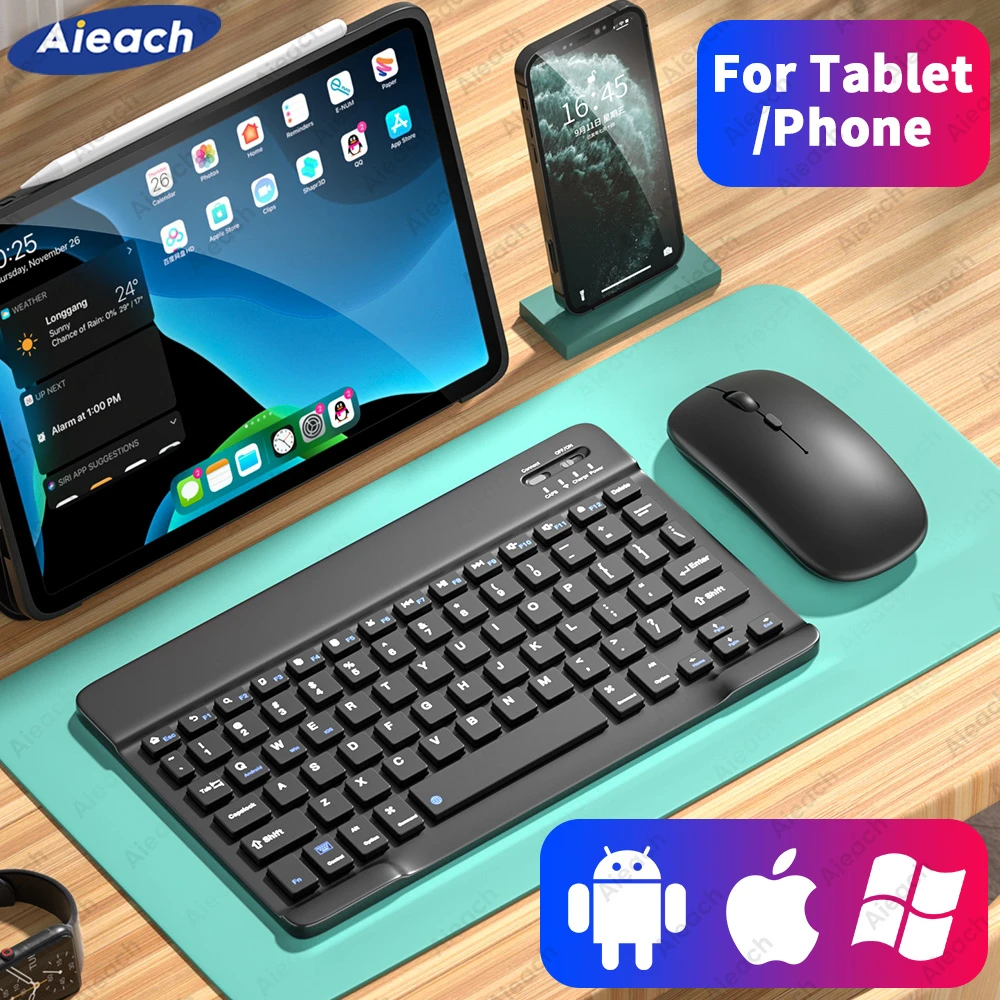 AIEACH Bluetooth Tablet Keyboard For iPad Lenovo Xiaomi Samsung ...