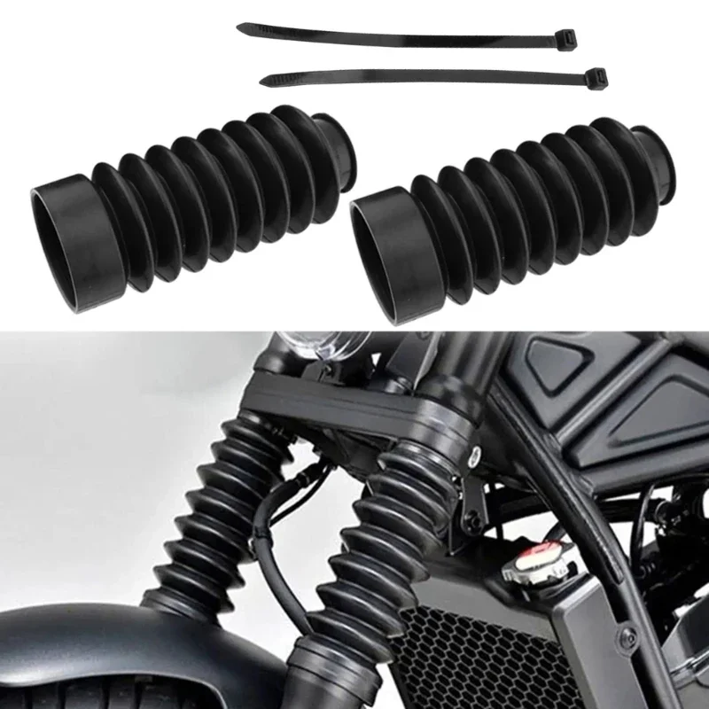 Motorcycle-Front-Fork-Rubber-GaitersRubber-Front-Fork-Protectors-Shock ...