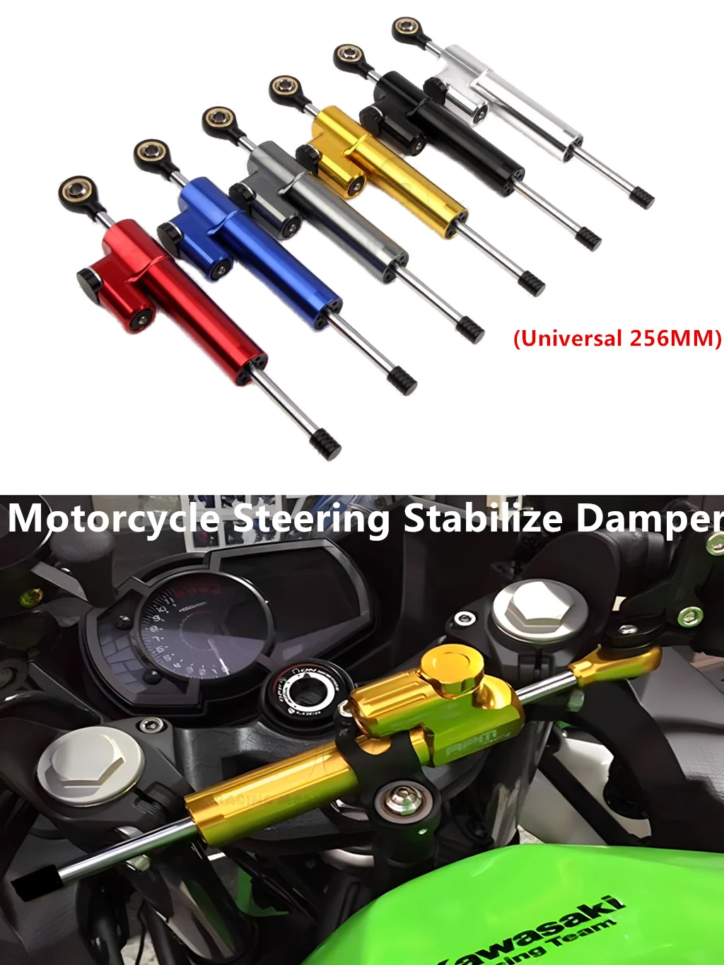 Motorcycle Adjustable Damper Universal Steering Stabiliz CNC Aluminium ...