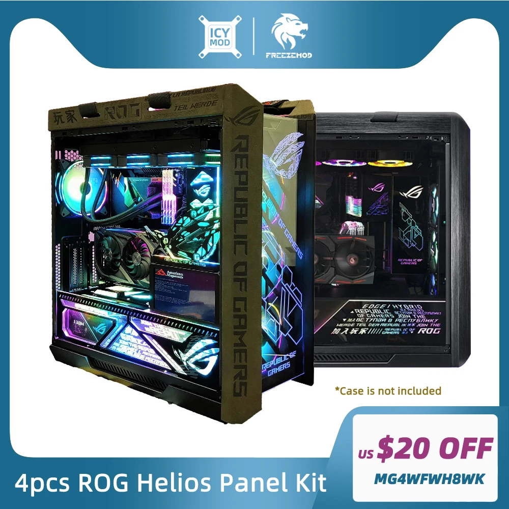 4pcs RGB Panel Kit For ROG Helios GX601 PC Case MOD DIY Buid ASUS Strix ...