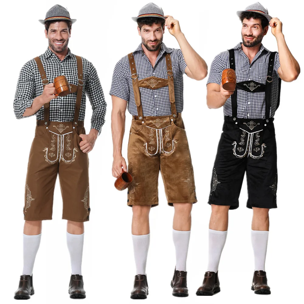 Men-German-Oktoberfest-Lederhosen-Costume-Bavarian-Beer-Male-Outfit ...