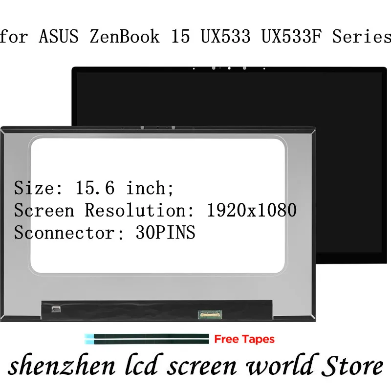 15-6-LCD-Screen-Assembly-FHD-Replacement-FOR-ASUS-ZenBook-15-UX533 ...
