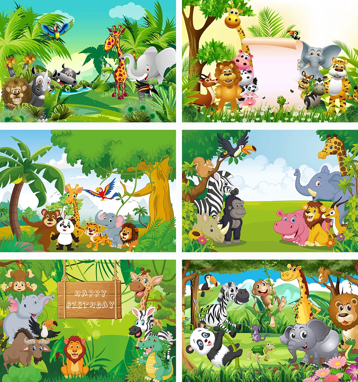 Jungle Animal Collage