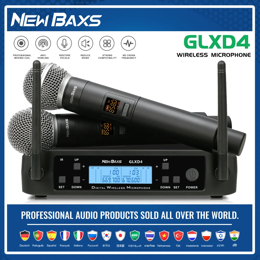 High-Quality-GLXD4-Professional-Dual-Wireless-Microphone-600-699MHz-System-Stage-Performances ...