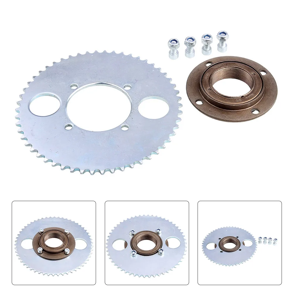 Scooter Rear Wheel T8F 44T 4 Hole Sprocket Chain Drive Gear+Freewheel ...