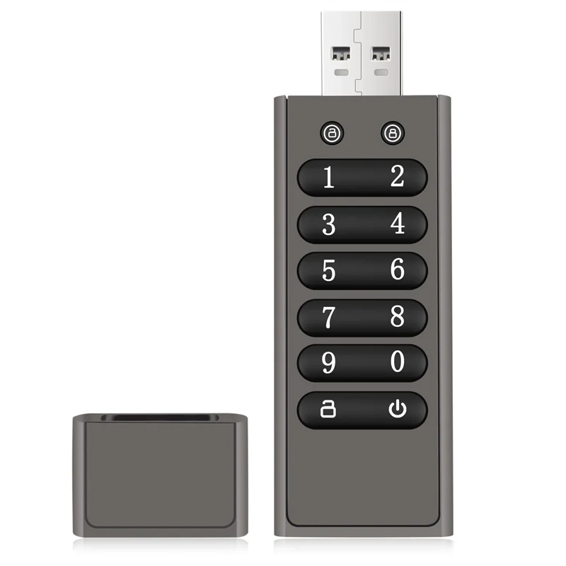 Secure USB Drive, Volkcam 32GB Encrypted USB Flash Drive Hardware ...