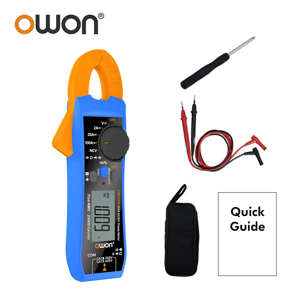 OWON-CM2100-Mini-Smart-AC-DC-Current-Voltage-Clamp-Meter-100A-600V ...