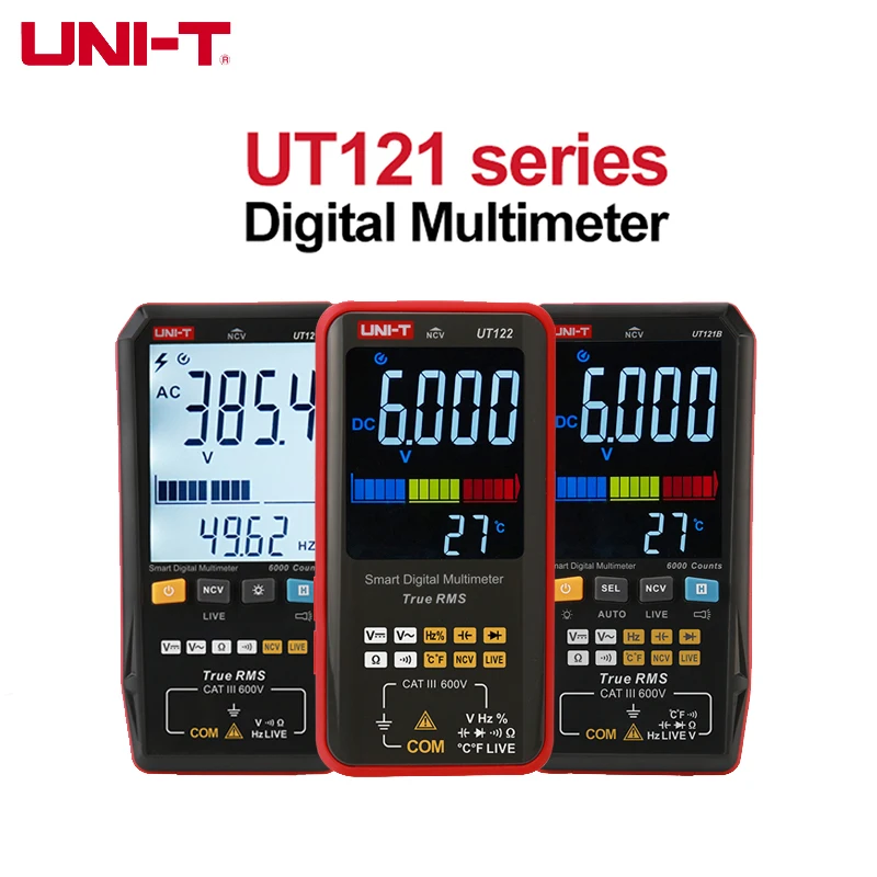 UNI-T-Smart-Digital-Multimeter-UT121A-UT121B-UT122-AC-DC-Voltage-Tester ...