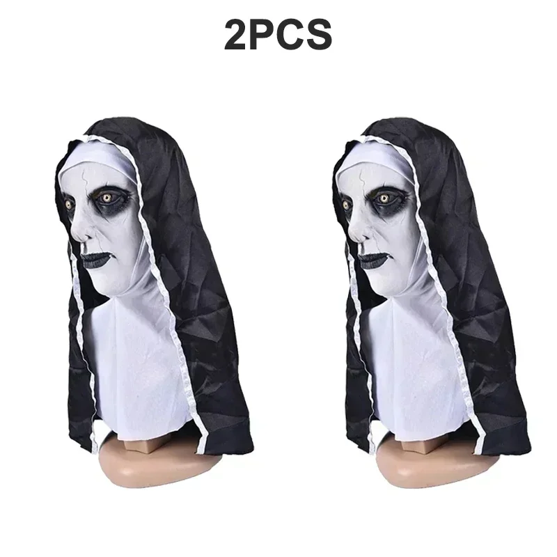 Halloween Mask Scary Costume Mask Scary Nun Latex Mask - Full Head For ...