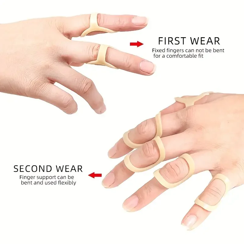5PCS-Finger-Fixing-Splint-Flexible-Ring-Finger-Sheath-Hammer-Shaped ...