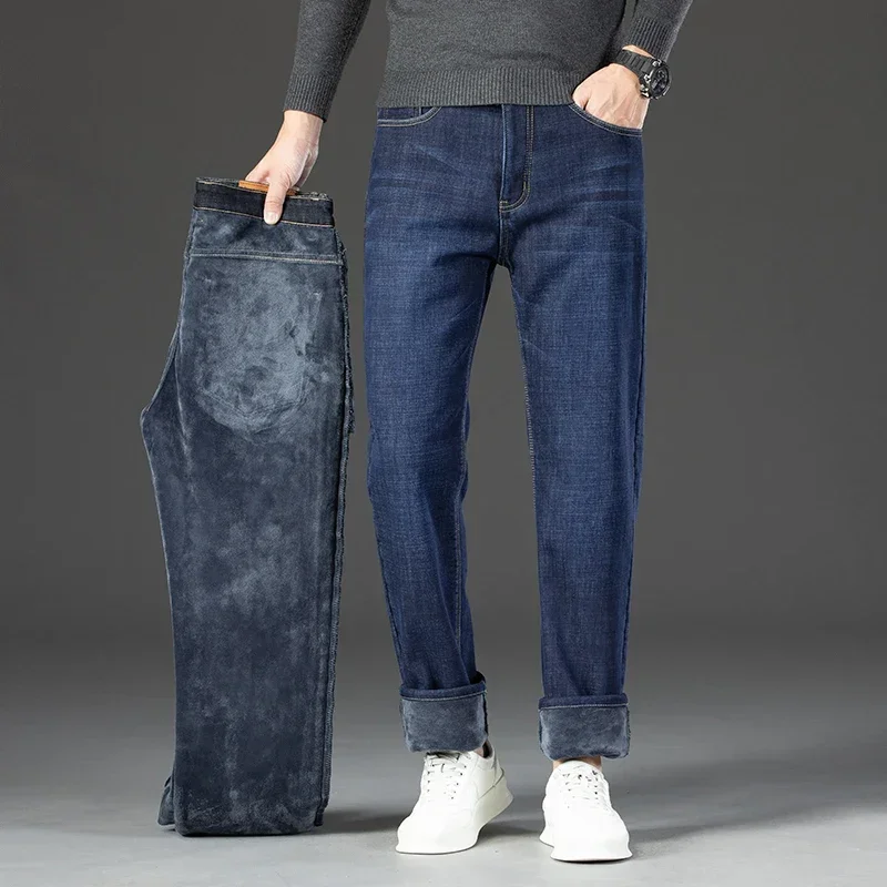 Brand-Men-s-Wool-Jeans-2023-Winter-New-Classic-Business-Casual-Style ...
