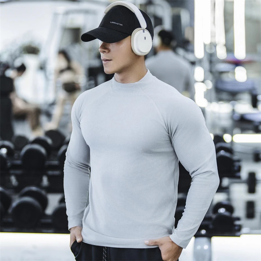 Gym-Mens-Sport-Long-Sleeve-Compression-T-shirt-Quick-Dry-Running-Shirt ...