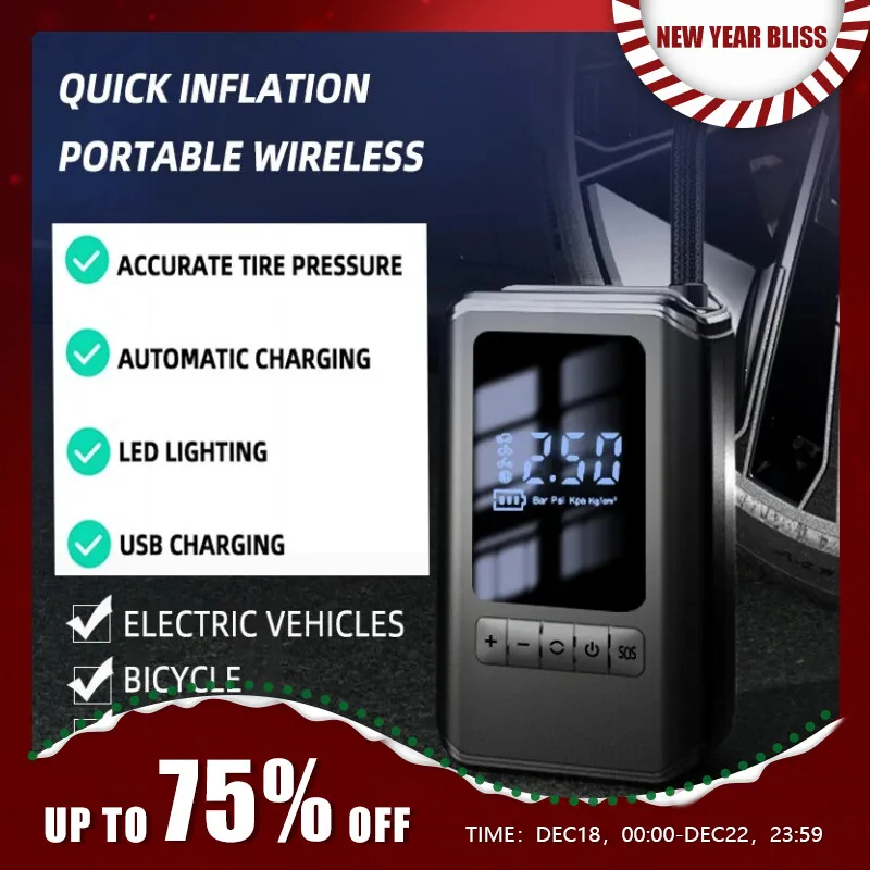 Inflatable-Pump-Portable-Handheld-Wireless-Charging-Digital-Display-Car ...