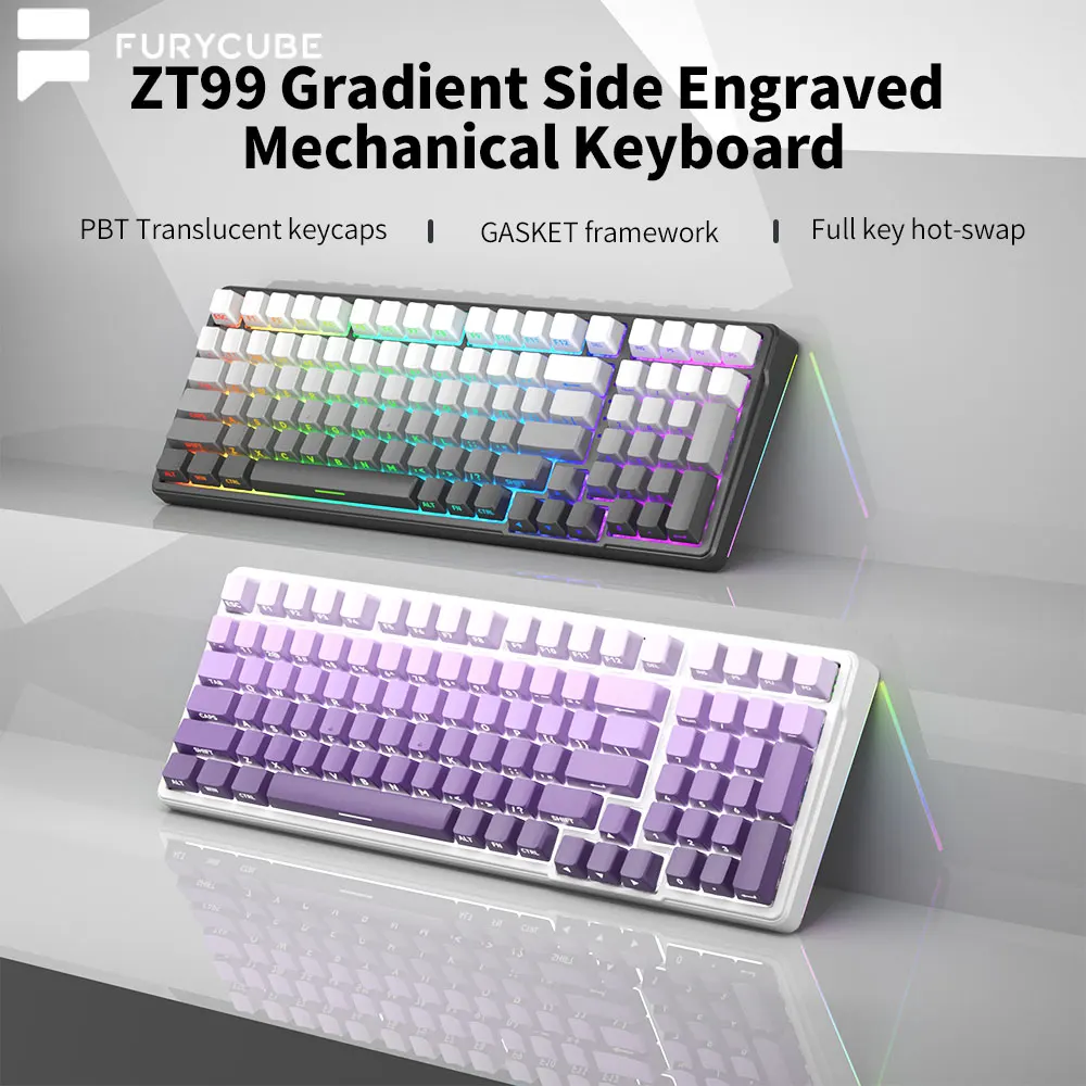FURYCUBE-ZT99-Wired-Mechanical-Keyboard-2-4G-Wireless-Bluetooth-RGB ...