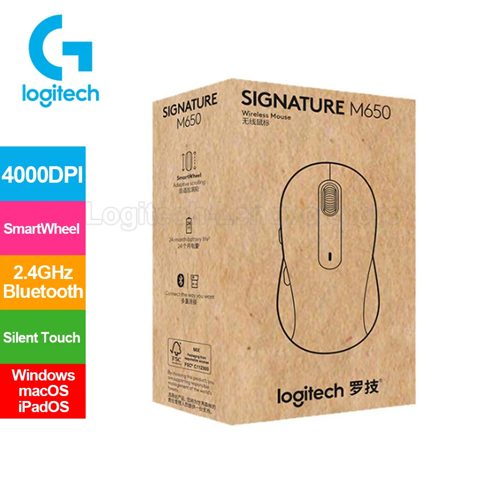 Mouse-Nirkabel-LOGITECH-SIGNATURE-M650-650L-dengan-4000DPI-2-4GHz ...