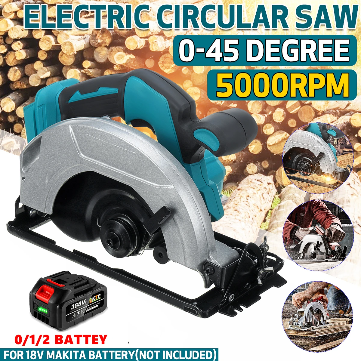 Electric-Circular-Saw-Handle-Power-Tools-Dust-Passage-5000RPM-Electric ...
