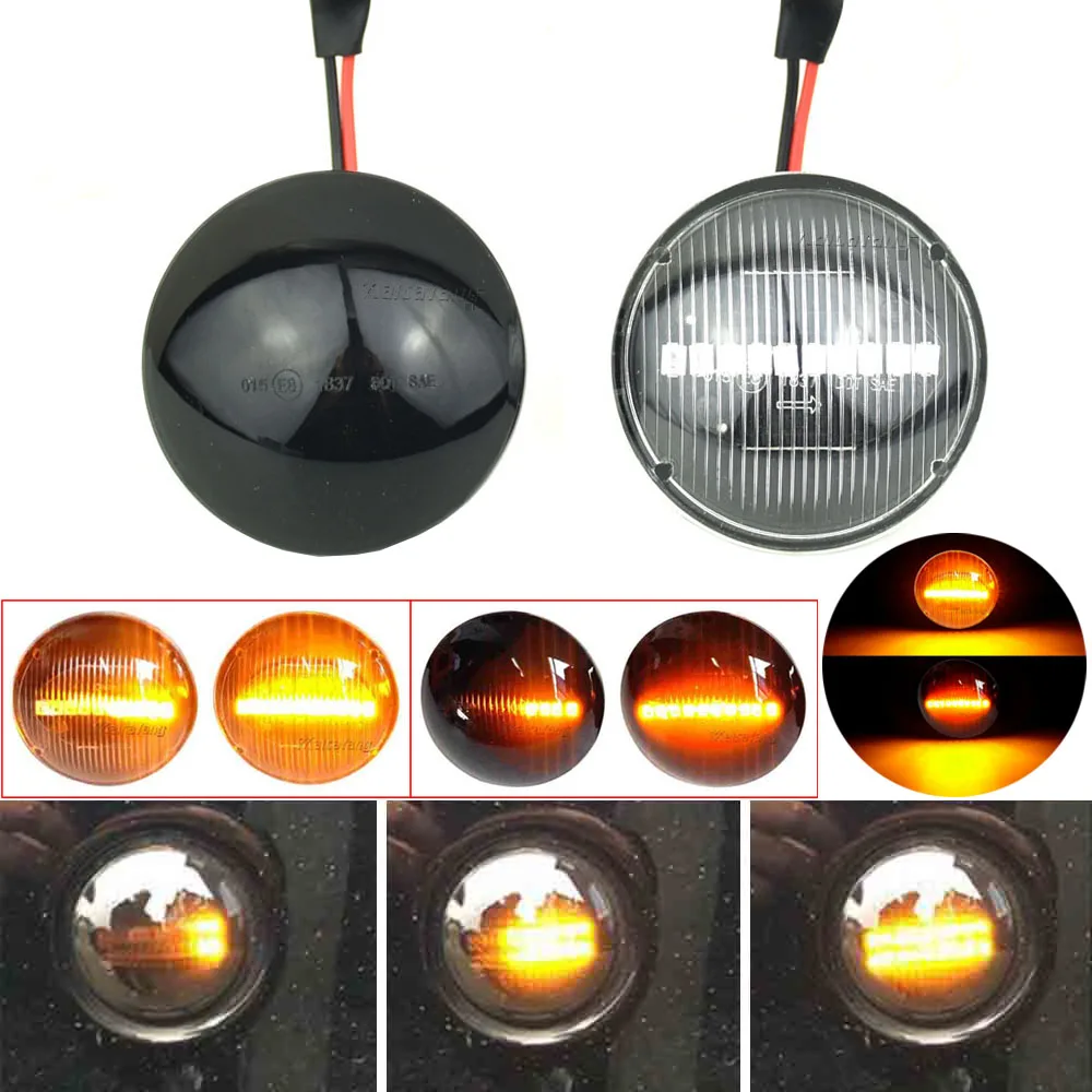 2Pieces Dynamic LED Turn Signal Side Marker Light For Land Rover Range ...