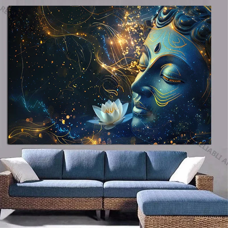 Abstrato arte Buda sobre tela, Lotus Buda Poster,Wall Art Picture ...