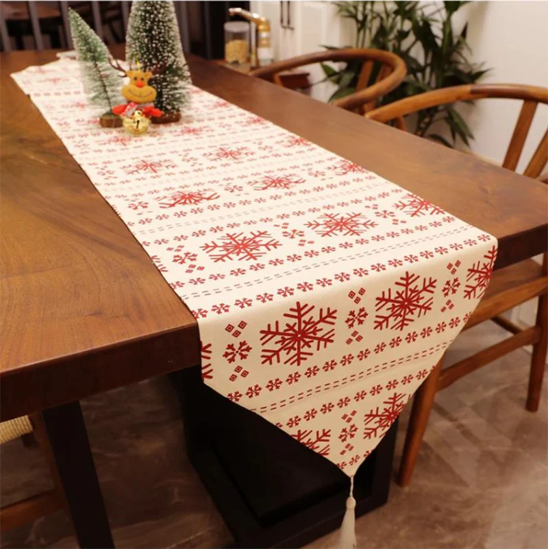 Triangle-Minimalism-Christmas-Table-Runner-Snowflake-Canvas-Christmas ...