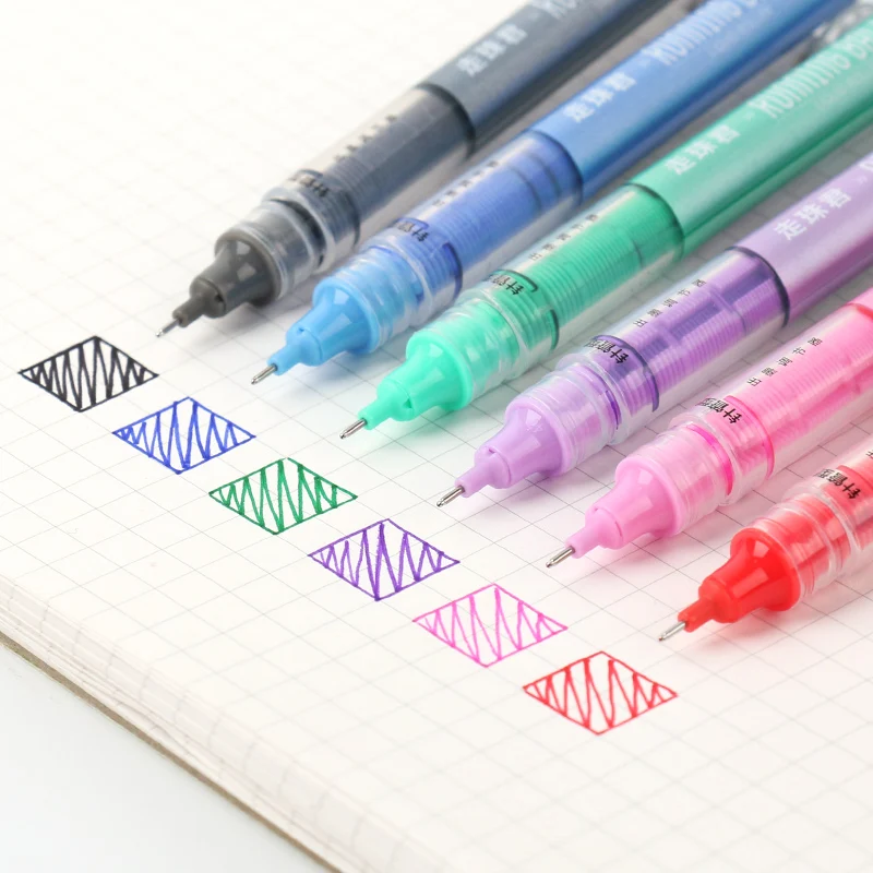 Colored-Gel-Pens-Quick-Dry-Needle-Tip-0-38mm-Red-Purple-Green-Blue-Rose ...