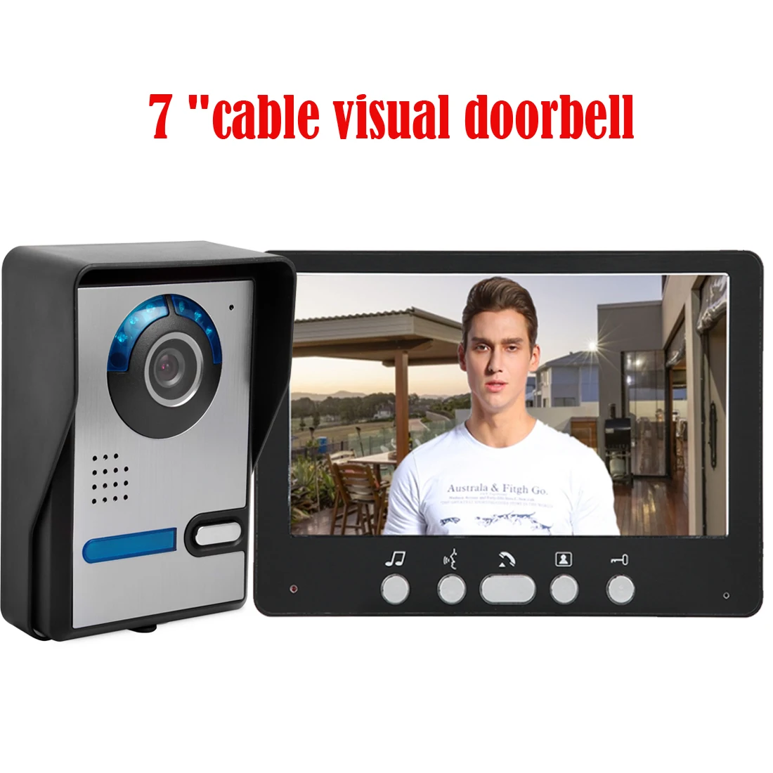 Visiophone-filaire-avec-cran-de-7-pouces-sonnette-interphone-syst-me-d ...