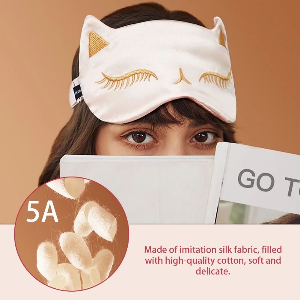 Imitation Silk Eyes Cover Smooth Silk Sleeping Mask Eye Bandage Sort ...
